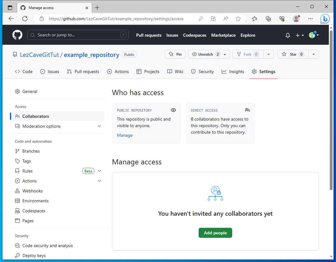 Git #7 - GitHub Collaborations :: Lezalith's Cave